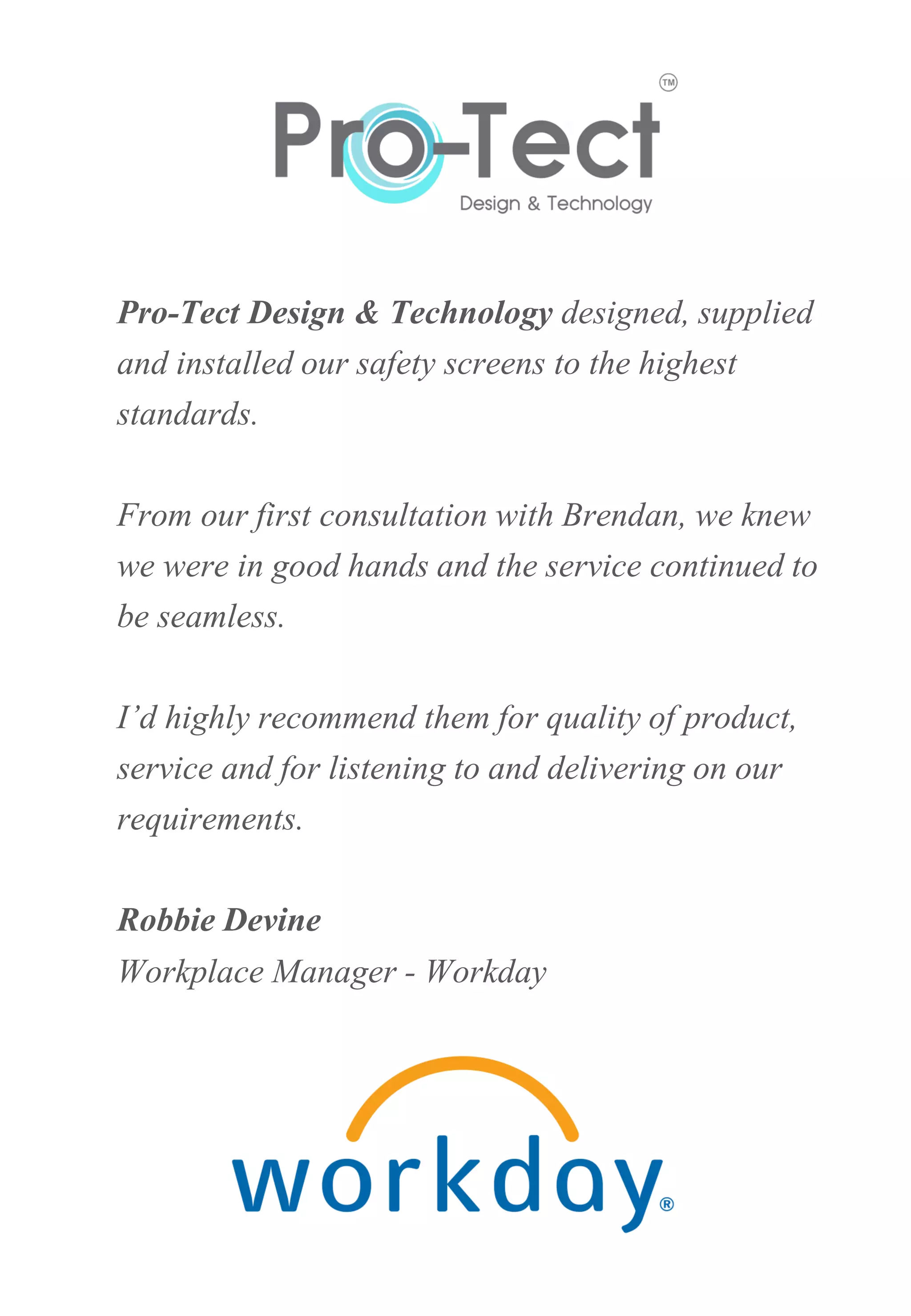 Workday Testimonial for Pro-Tect Design & Technology | PDF