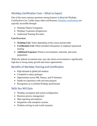 Workday Training and Certification Guide for Career Growth | PDF