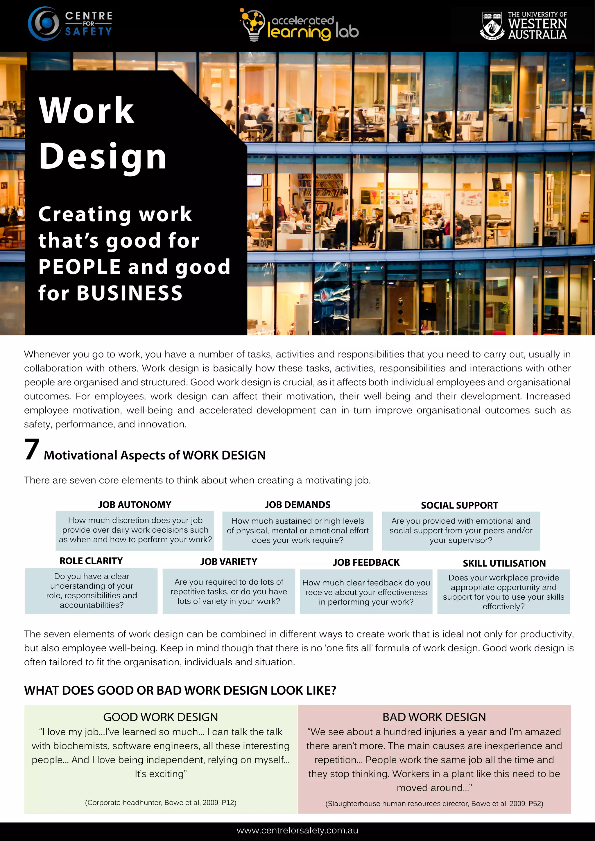 7 Elements of Motivating Work Design | PDF
