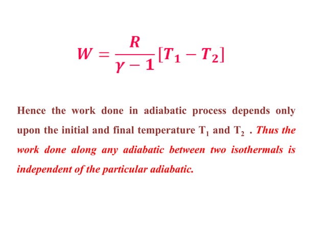 Work Done During An Adiabatic Processpptx Physics Science