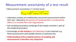 Worked examples of sampling uncertainty evaluation | PPTX