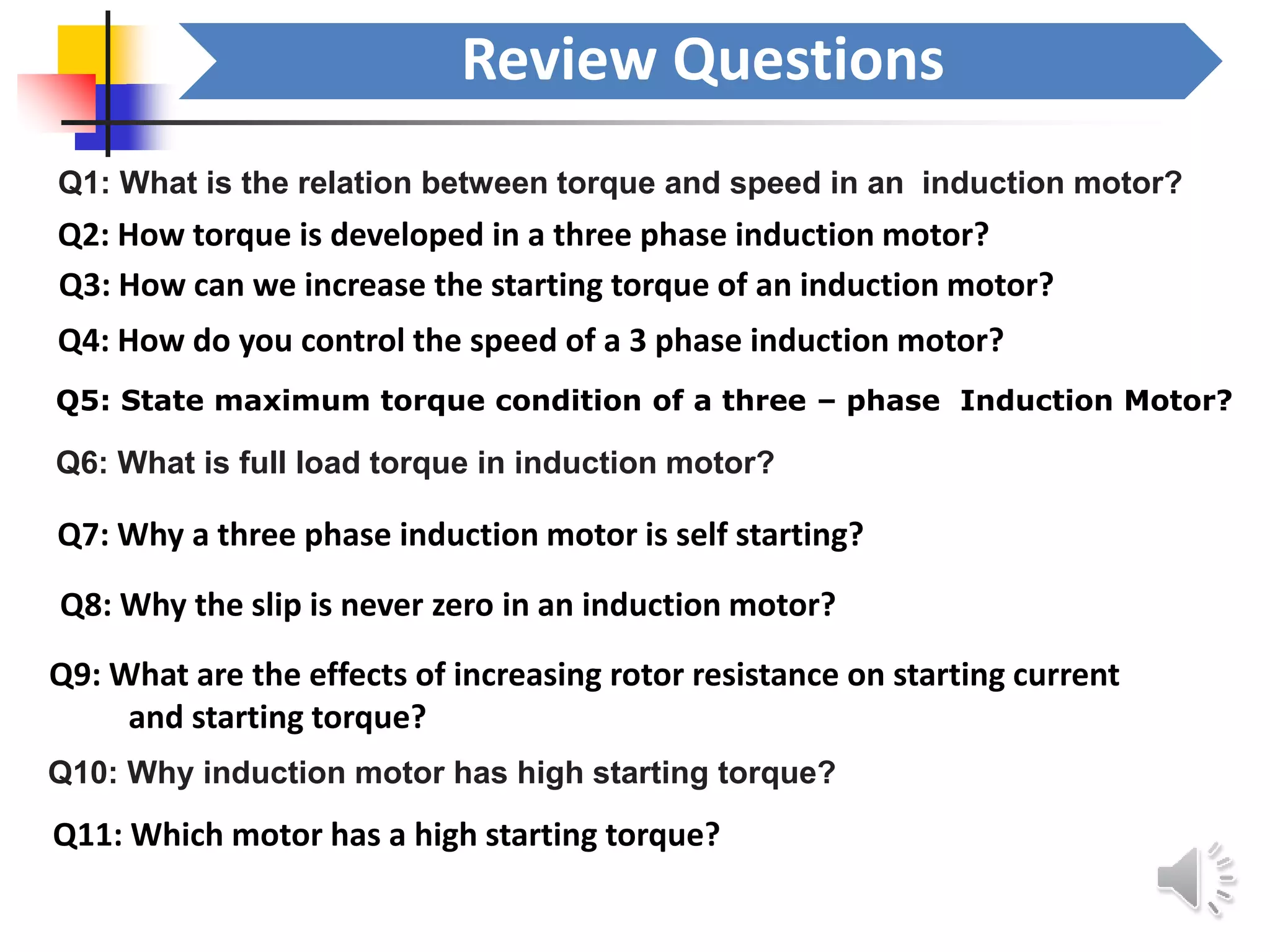 Solved Examples for Three - Phase Induction Motors | PPTX