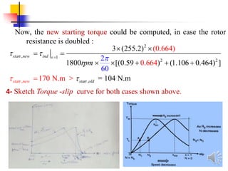 Solved Examples for Three - Phase Induction Motors | PPTX