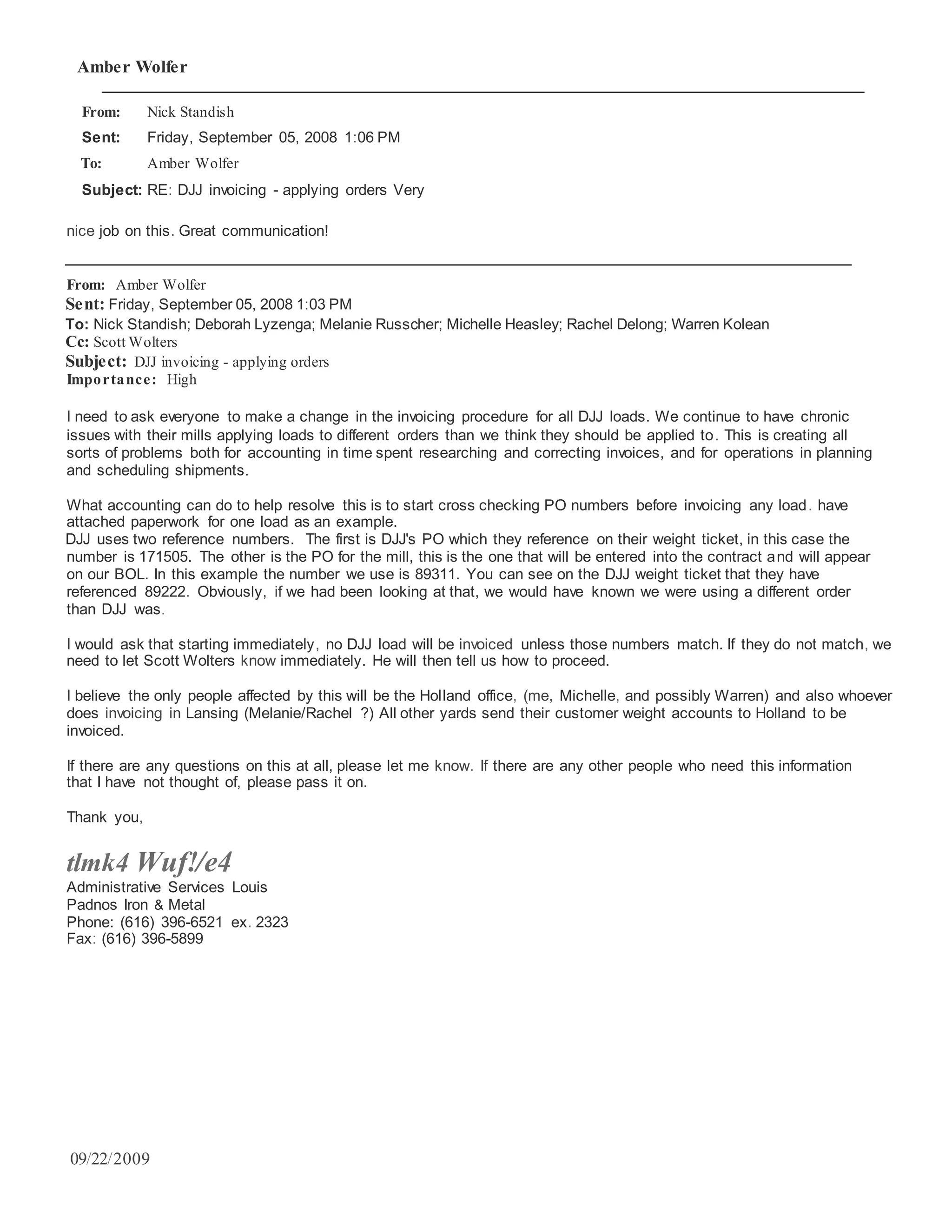 Work emails problem solving 6 | DOCX