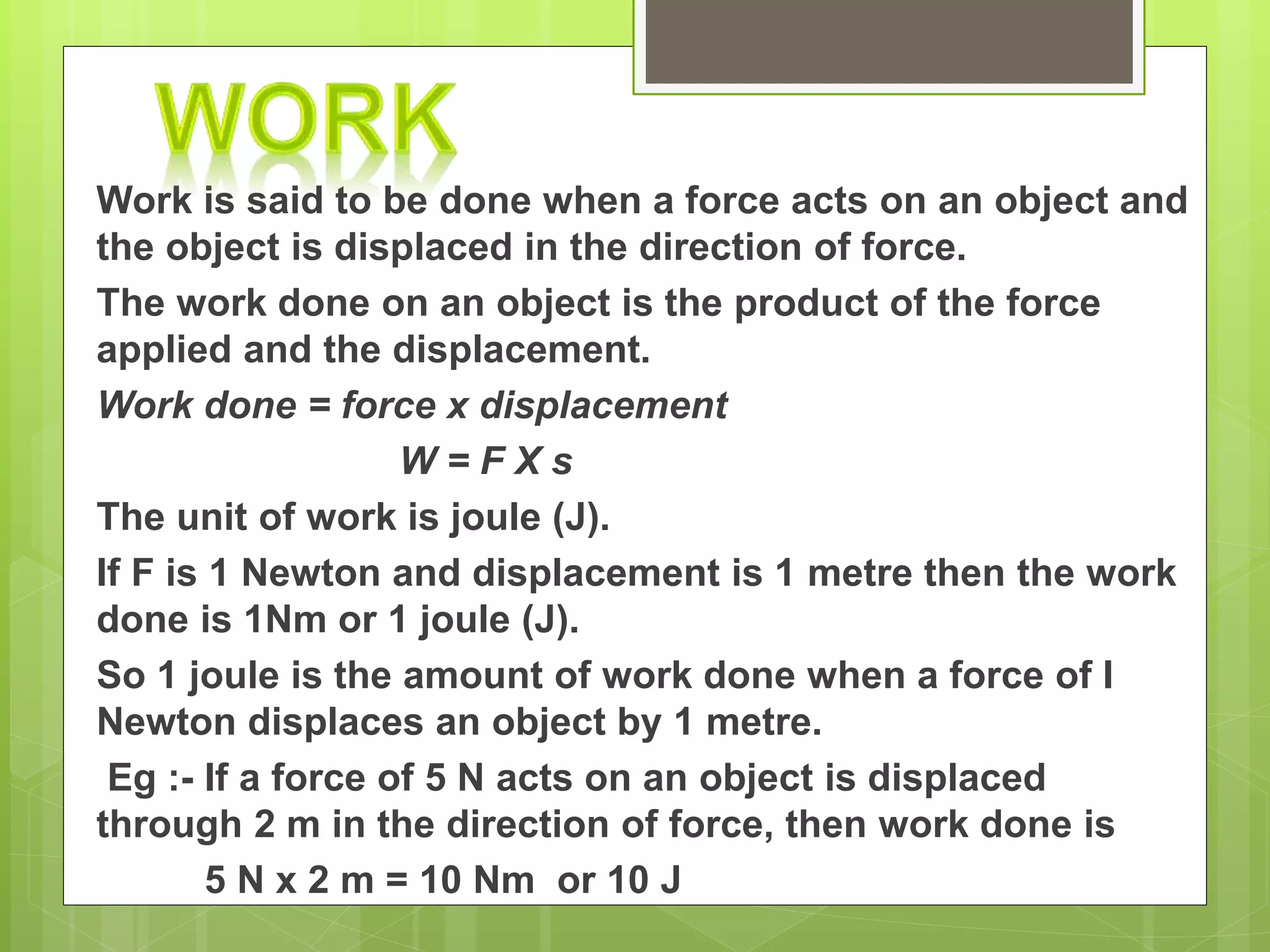 Work & energy | PPTX