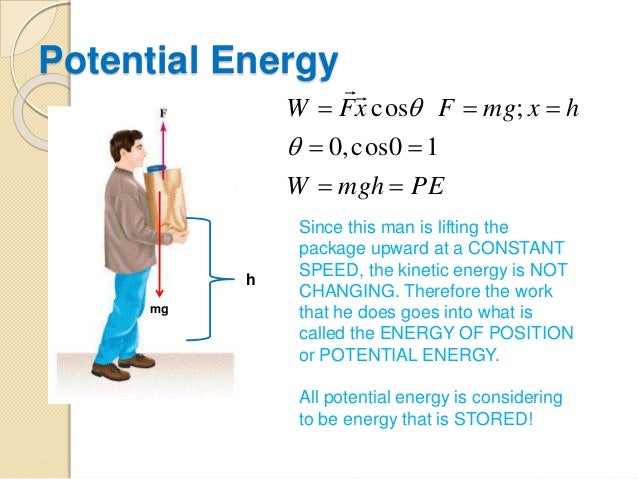 Work energy and potential energy