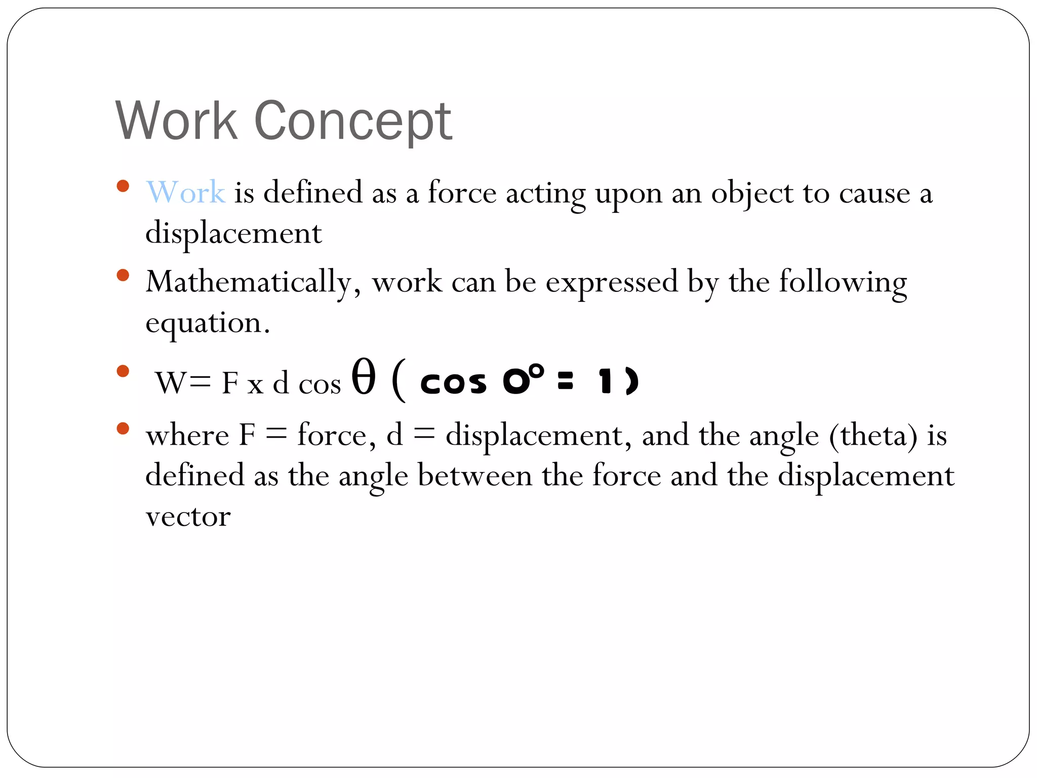 Work, energy, and power | PPT