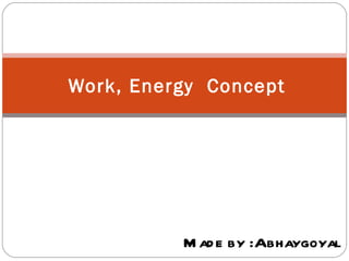 Work, energy, and power | PPT