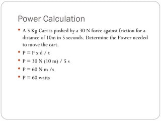 Work, energy, and power | PPT