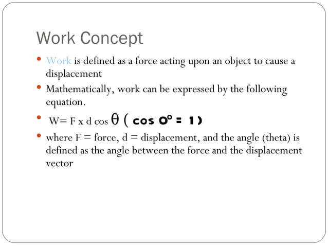 Work, energy, and power | PPT