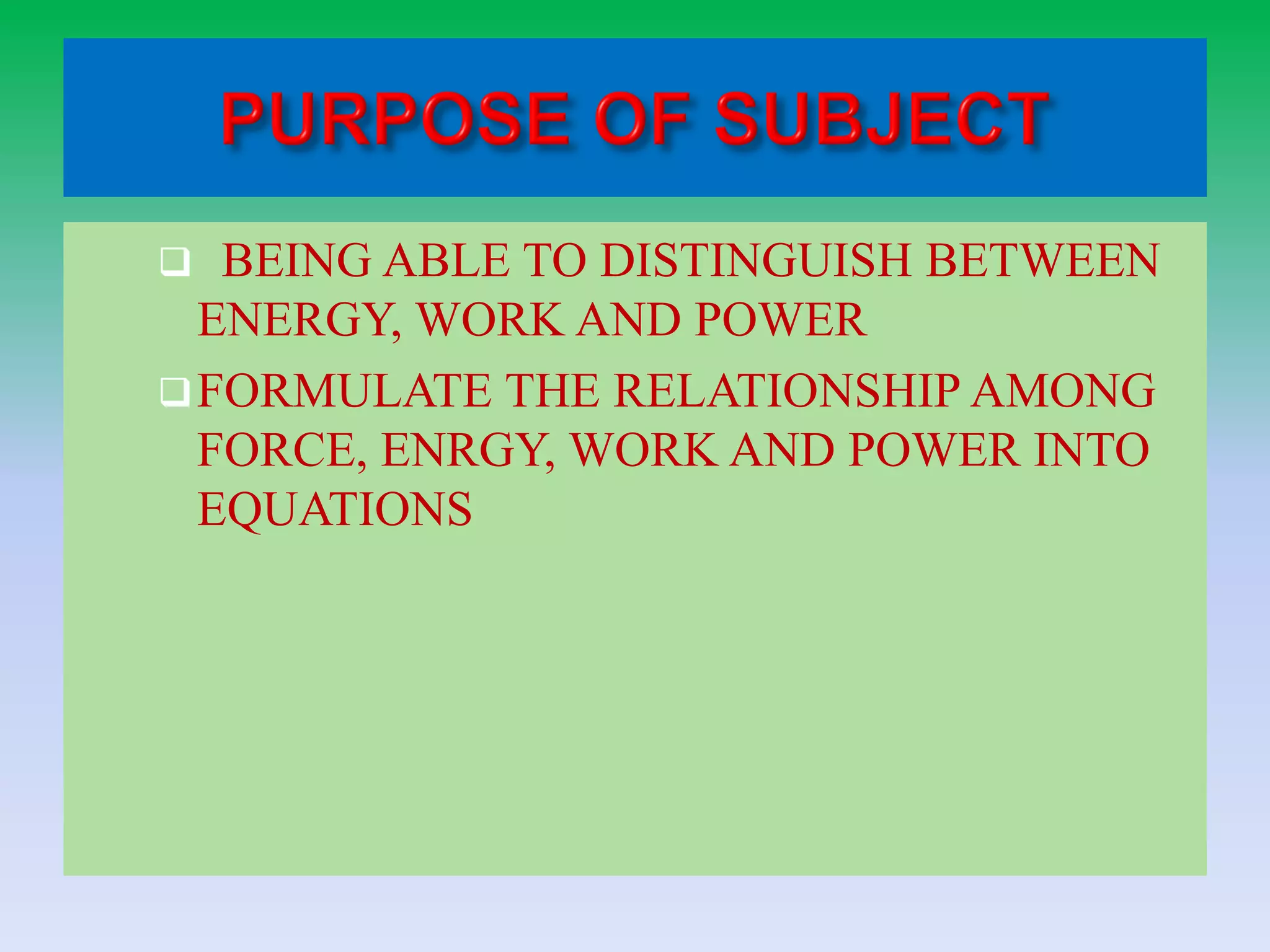 Work,energy and power | PDF