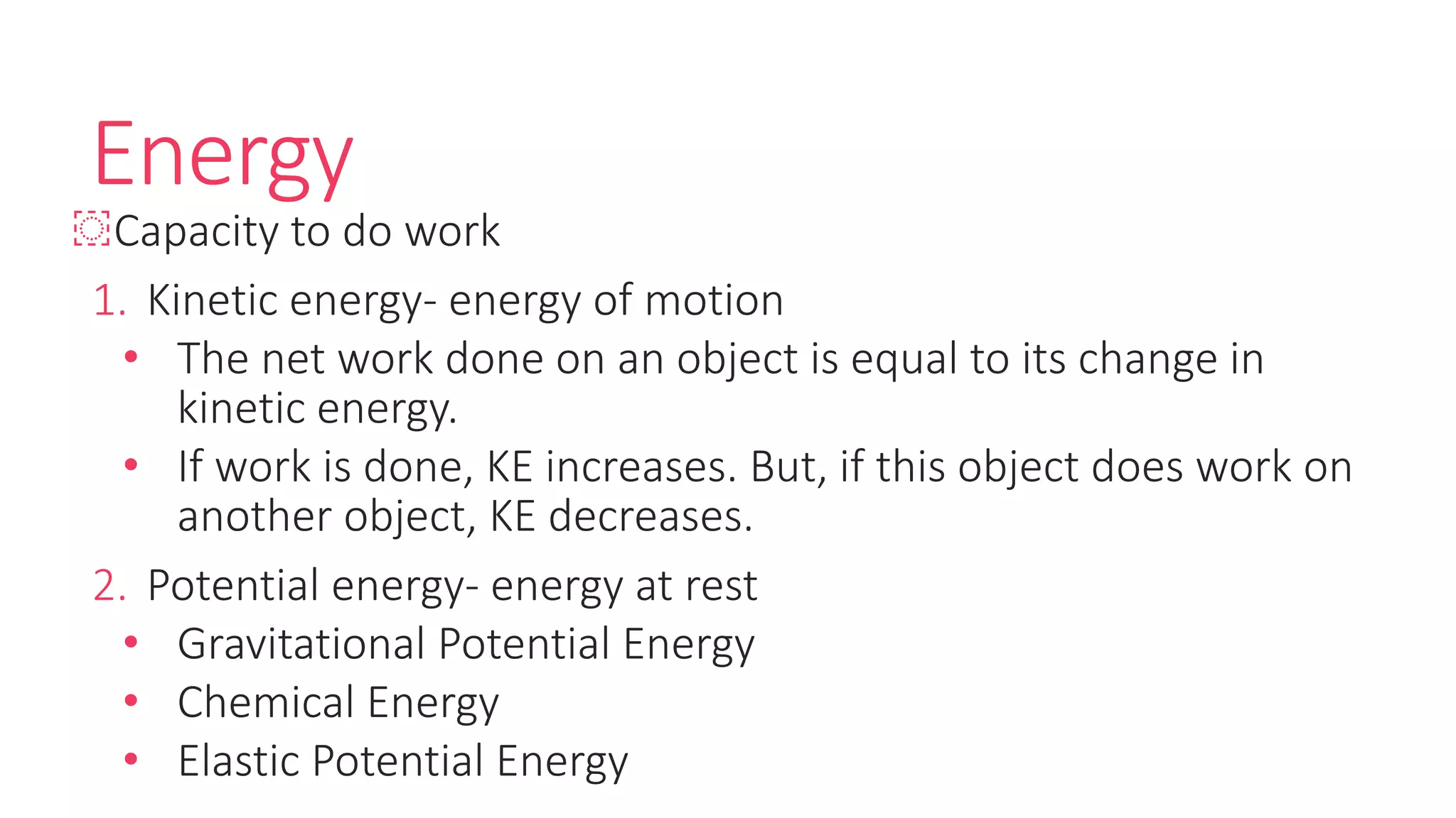 Work, energy and power | PPTX | Physics | Science