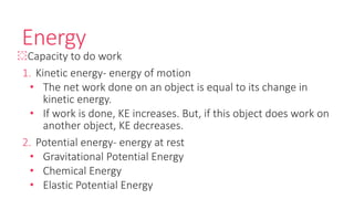 Work, energy and power | PPTX