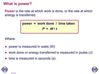 Work energy and_power | PPT | Physics | Science