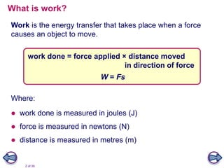 Work energy and_power | PPT | Physics | Science