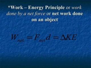 Work, Energy and Power notes | PPT