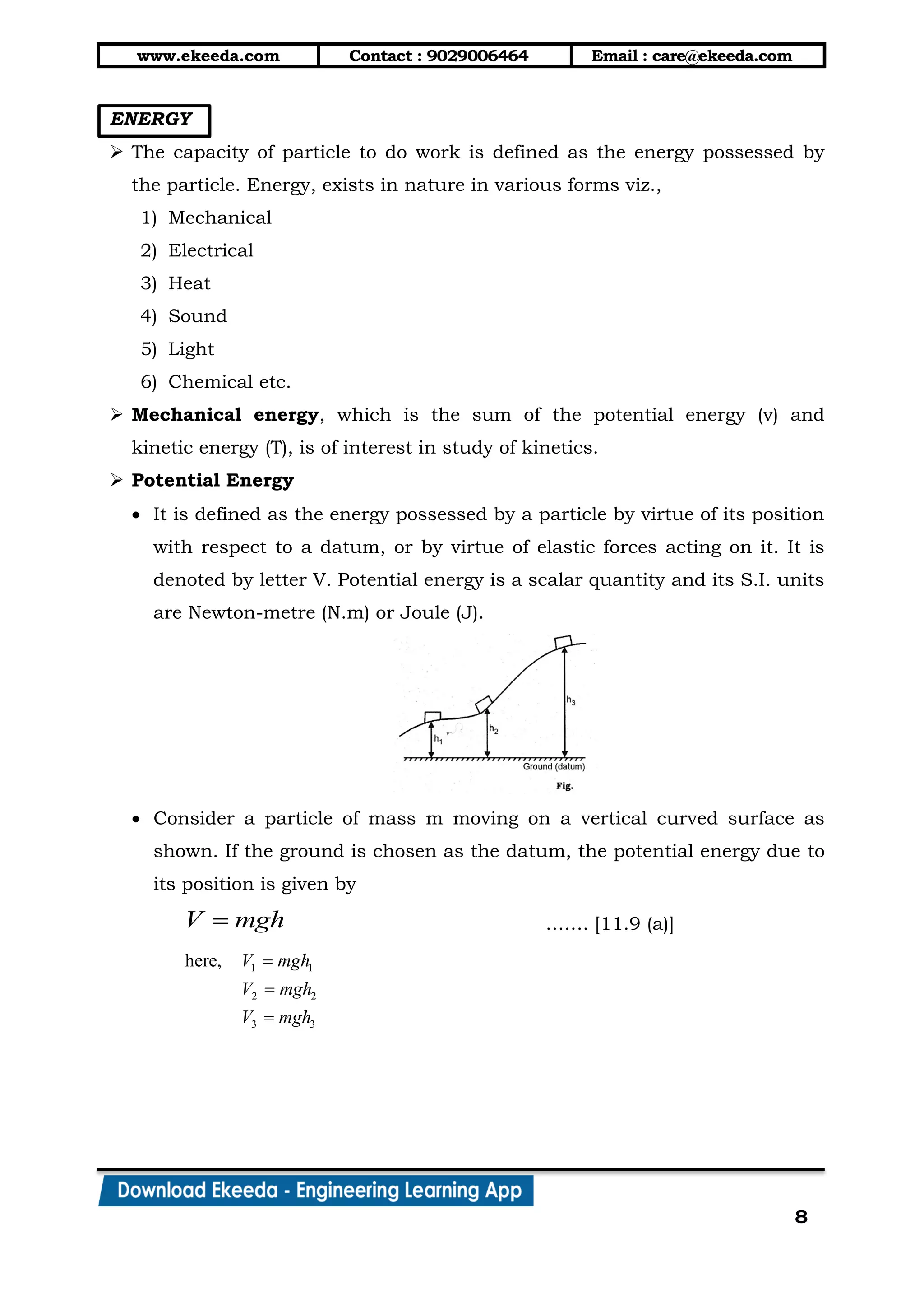 Kinetics of Particles-Work Energy Method | PDF