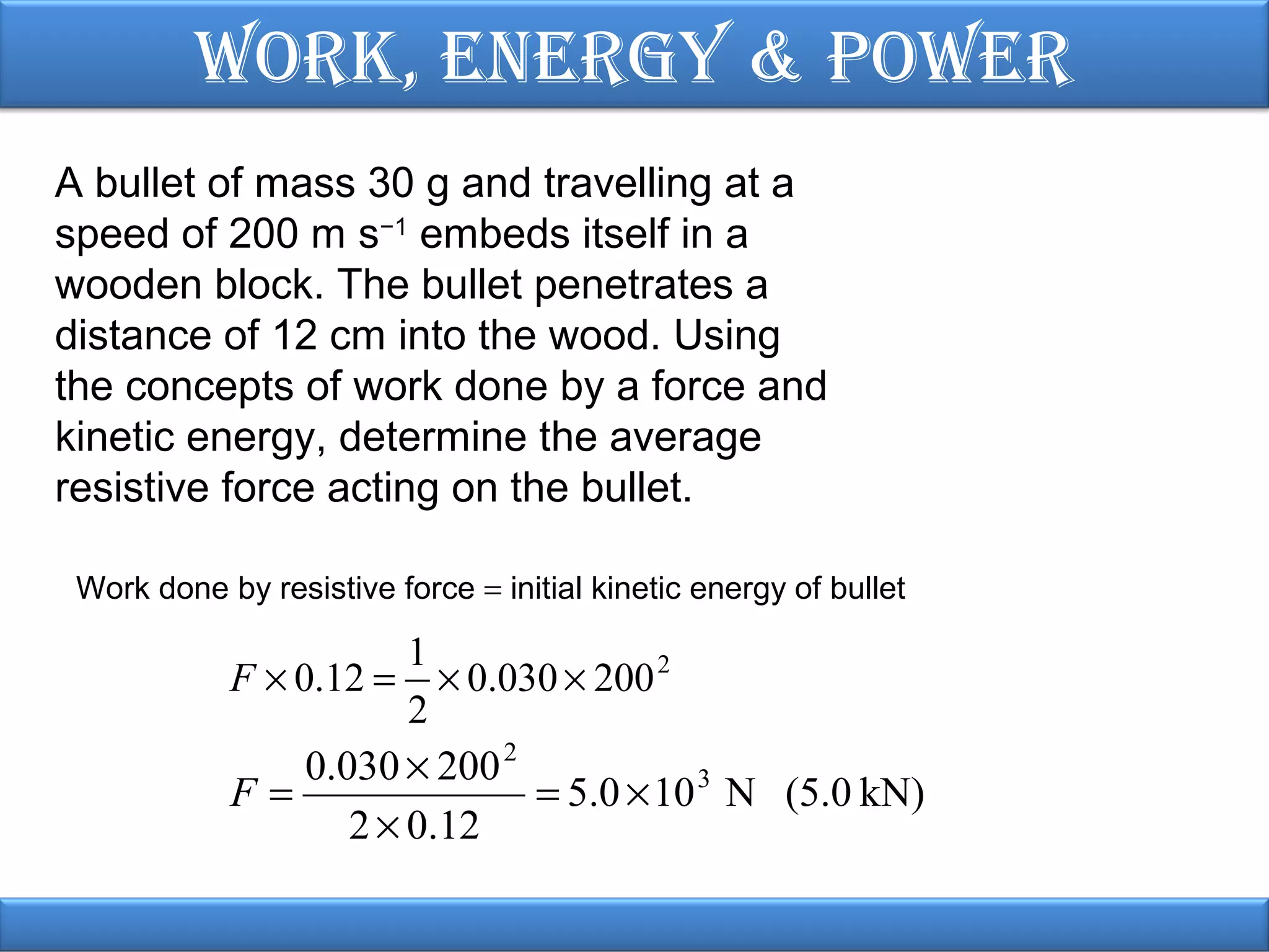 Work, energy & power physics | PPT