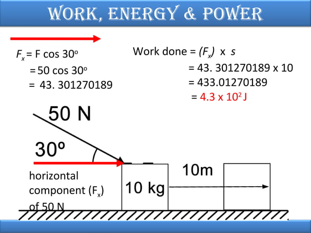 Work, energy & power physics | PPT