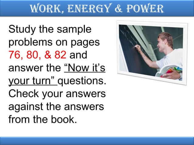 Work, energy & power physics | PPT