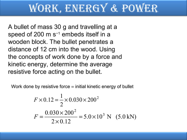 Work, energy & power physics | PPT