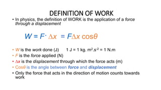 WORK, ENERGY & POWER.pptx | Physics | Science