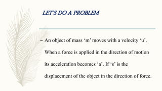 Work – energy principle | PPTX