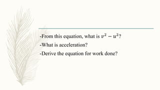 Work – energy principle | PPTX