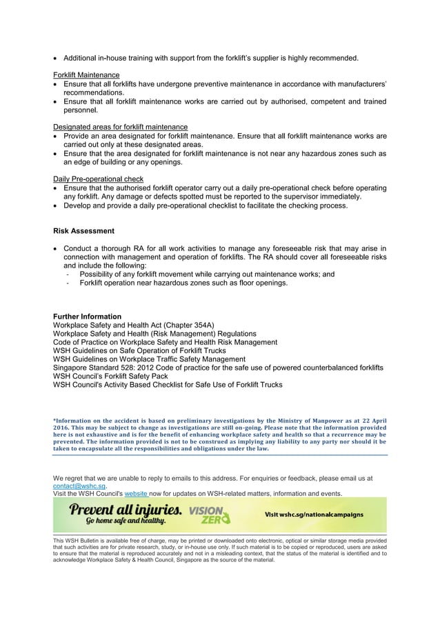 Worker and forklift fell through opening | PDF | Injuries | Diseases ...