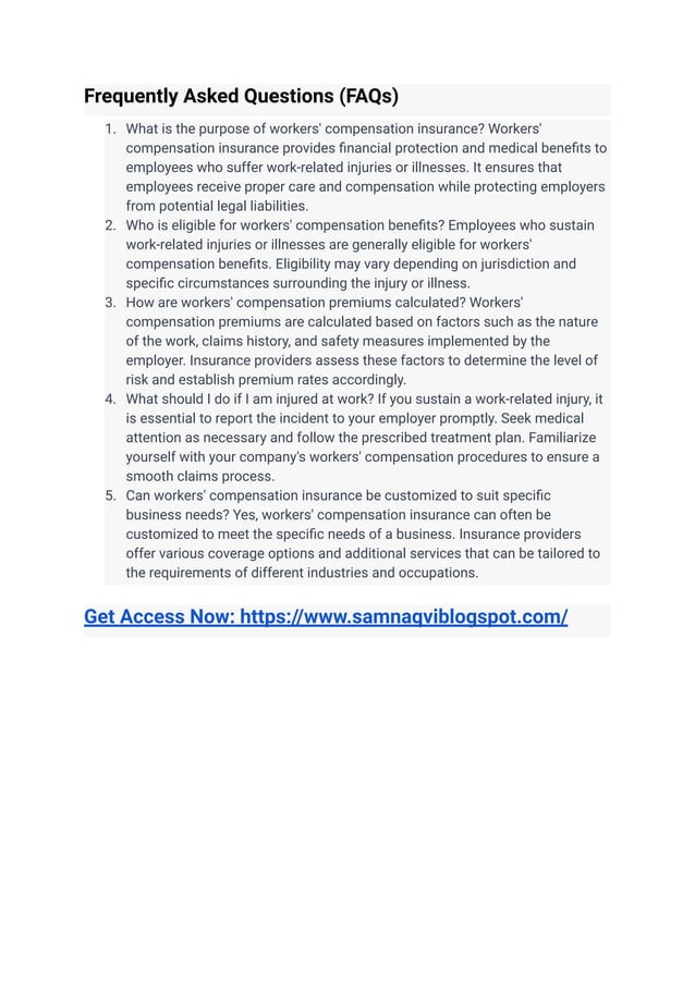 Worker Compensation Pdf