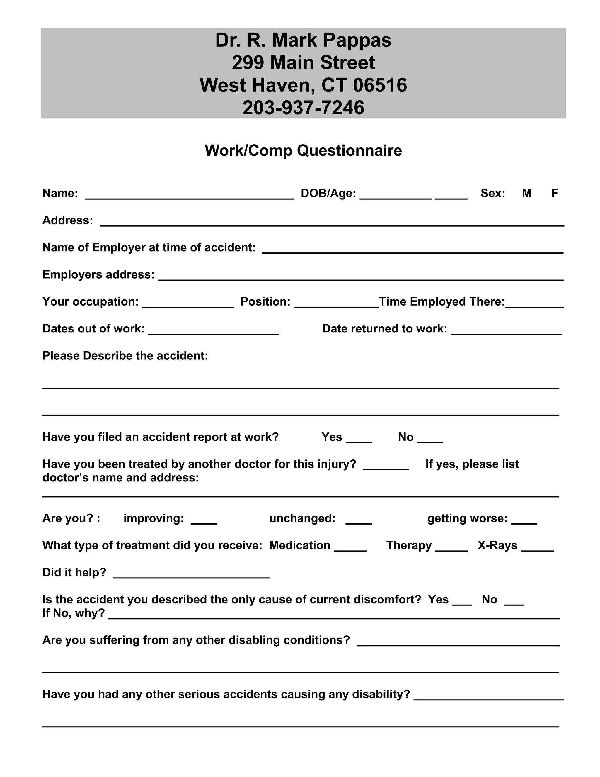 Worker comp form_new | PDF