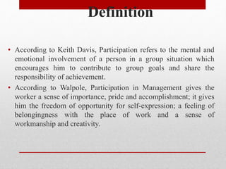 Worker participation in management | PPTX