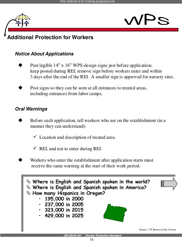 Worker protection standard