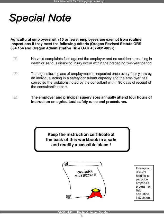 Worker protection standard