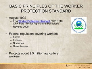 Worker Protection Standards Basics 2014 | PPT