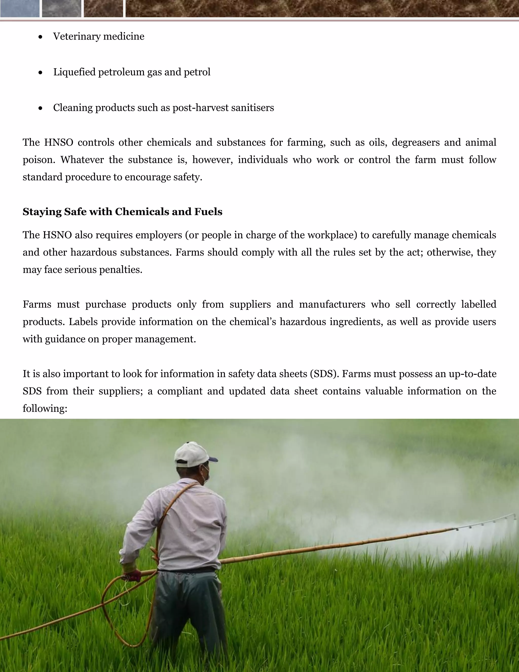 Worker Safety: Dealing with Chemicals and Fuels in Farms | PDF
