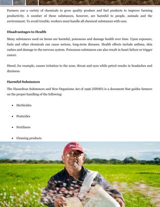 Worker Safety: Dealing with Chemicals and Fuels in Farms | PDF