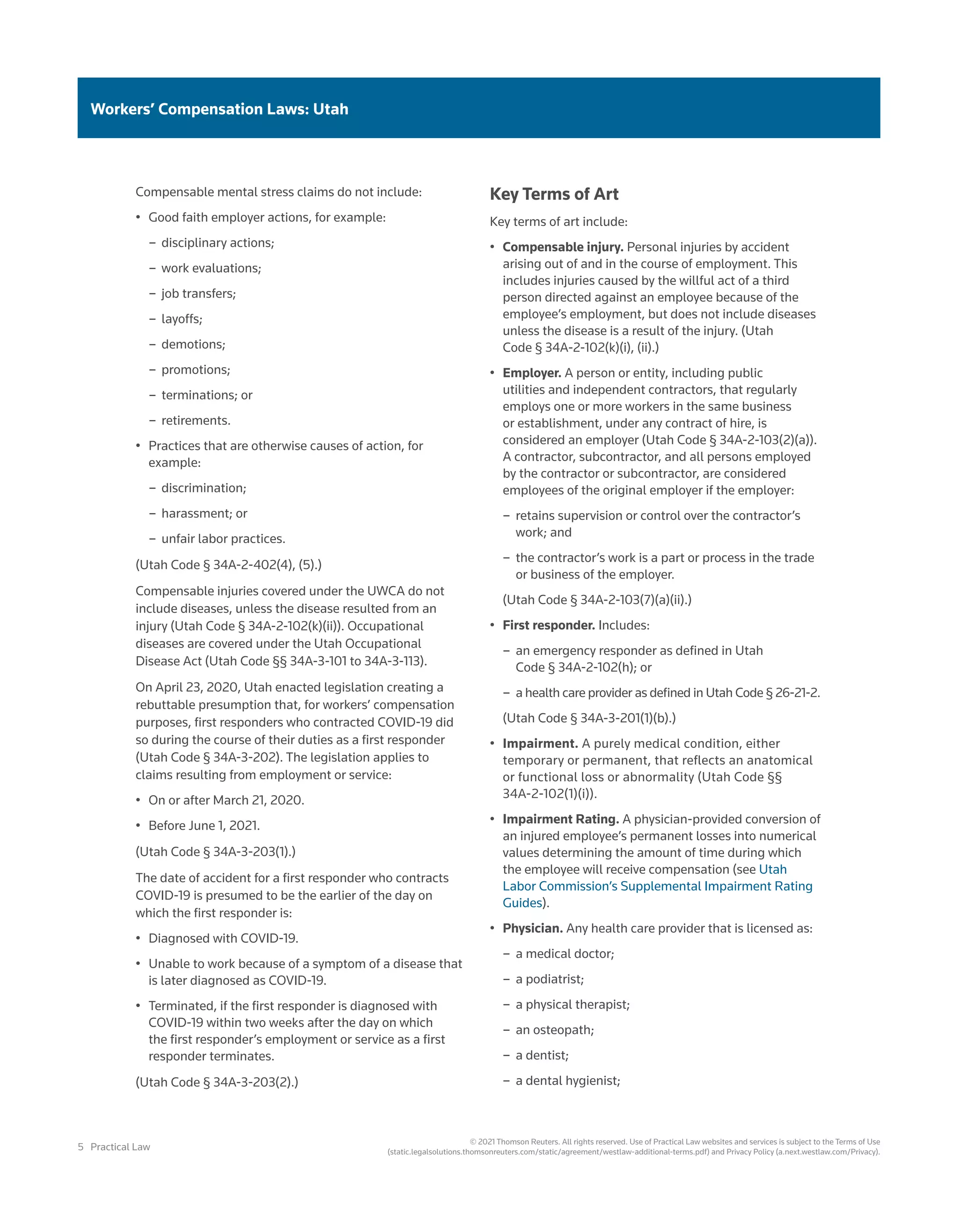 Workers Compensation Law: Utah | PDF