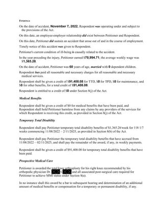 Knee Replacement and TTD for Airline Worker | PDF