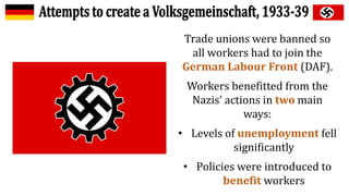 Nazi Germany - policies for workers and mittelstand | PPT