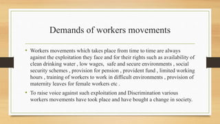 WORKERS MOVEMENT.pptx political science minor | PPTX