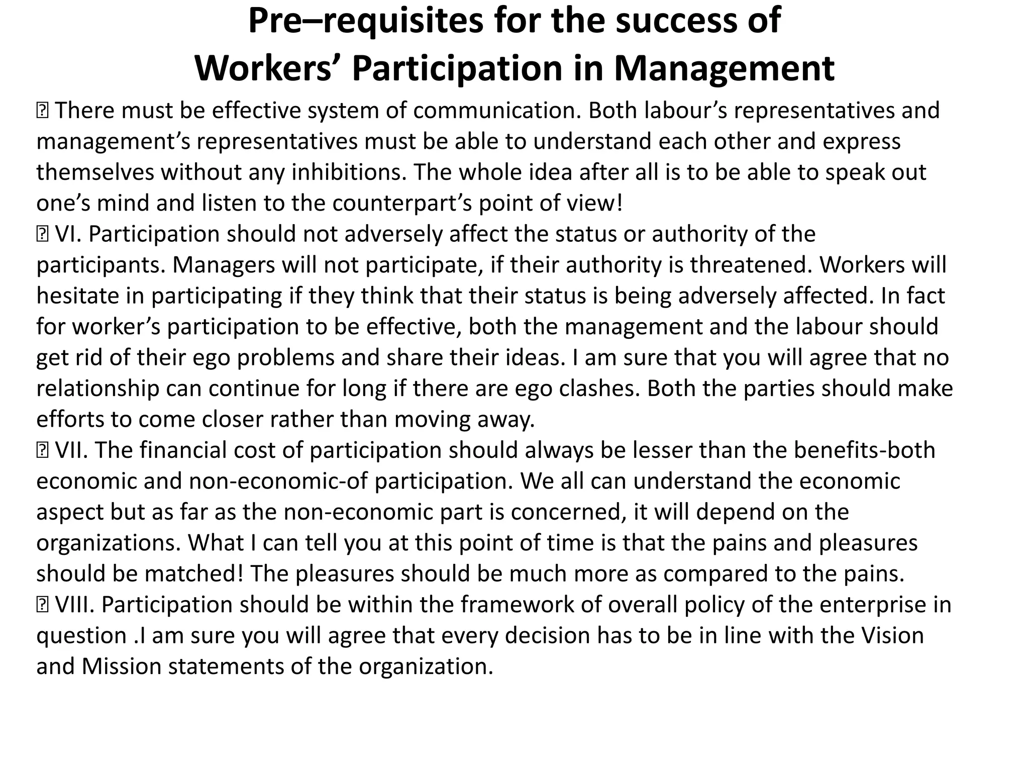 Worker s participation in management | PPTX