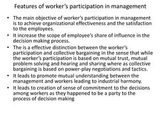 Worker s participation in management | PPTX | Business Administration ...