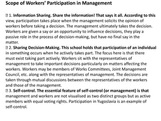 Worker s participation in management | PPTX | Business Administration ...