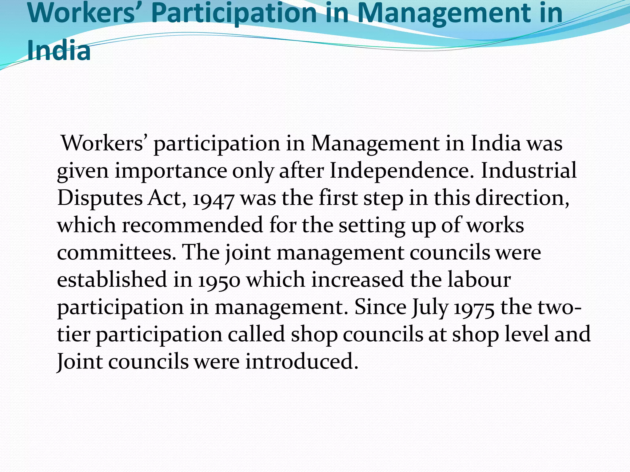 Workers Participation in Management | PPTX