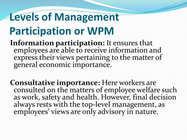 Workers Participation in Management | PPTX