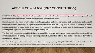 Rights of Filipino Workers in the Philippines | PPTX