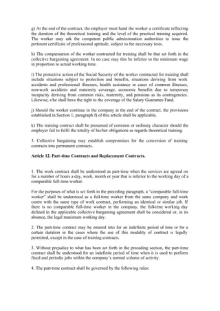 Worker's statute | PDF