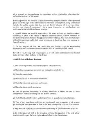 Worker's statute | PDF