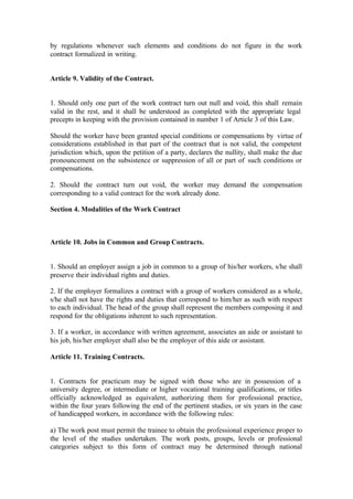 Worker's statute | PDF